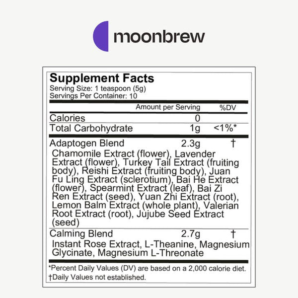 Moonbrew Nighttime Superfoods - Relax, Sleep Better & Wake Refreshed ...